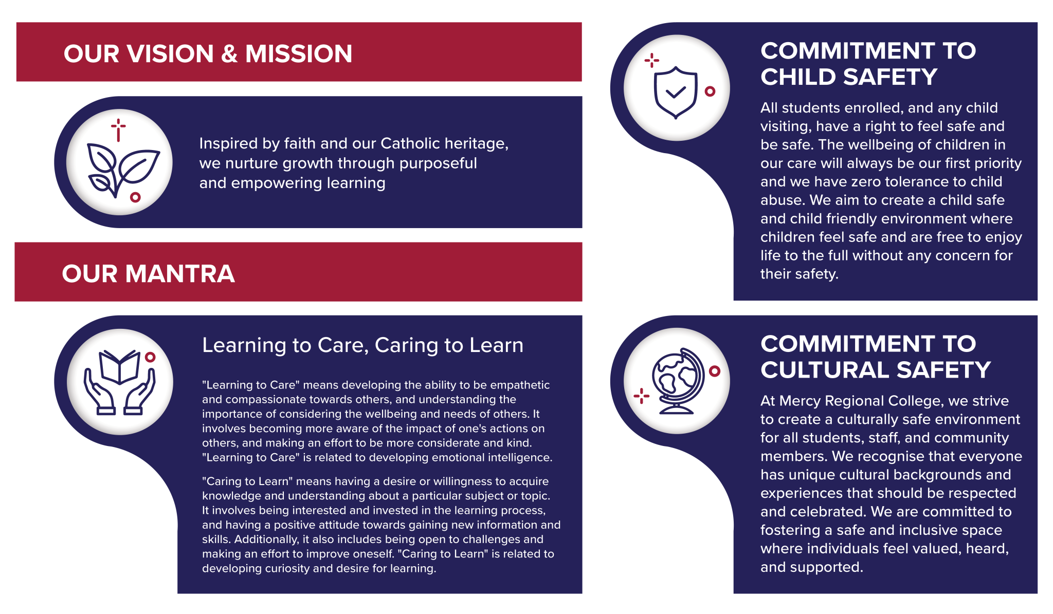 Vision, Mission & Values - Mercy Regional College